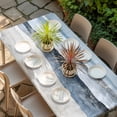 Abstract Beach Wave Art Fitted Rectangle Tablecloth 32" x 72" Seaside ...