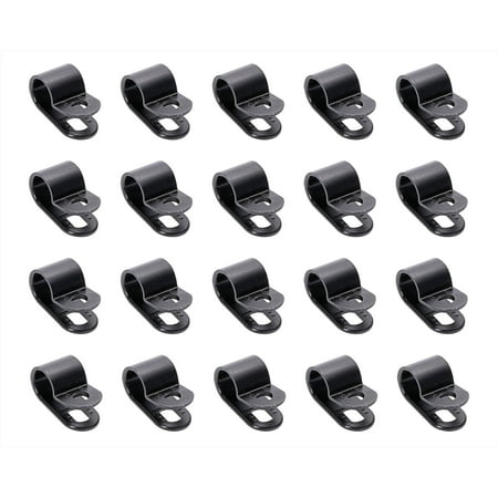 Nylon Screw Mounting R Type Cable Clips Clamp Fastener Plastic ...