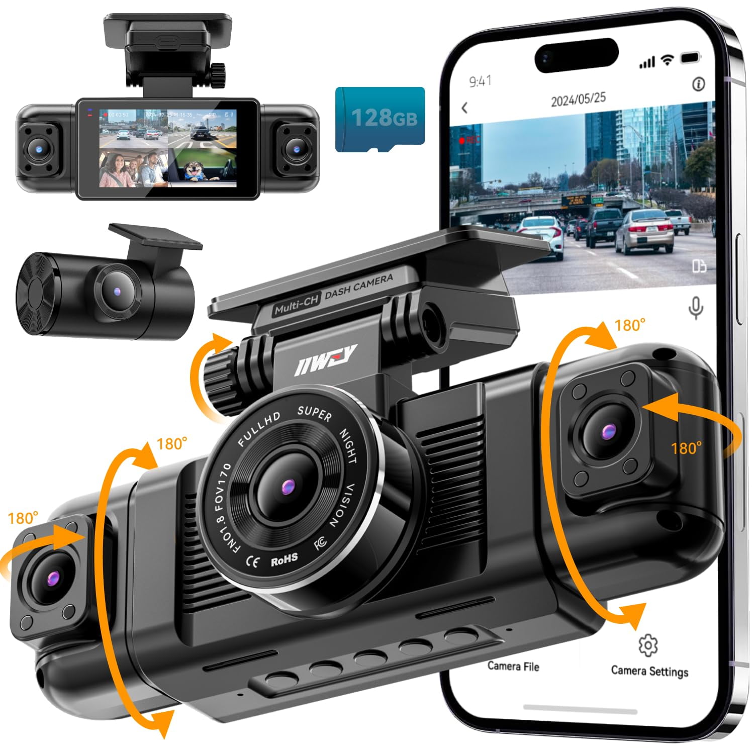 Click here for Iiwey N5 4 Channel Dash Cam  360â° All-Sides View... prices