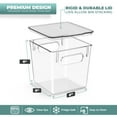 Sorbus Small Plastic Clear Storage Bins for Kitchen, Pantry, Fridge ...