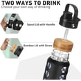 MUKOKO 24oz Glass Water Bottle, Reusable Glass Bottle with Silicone ...