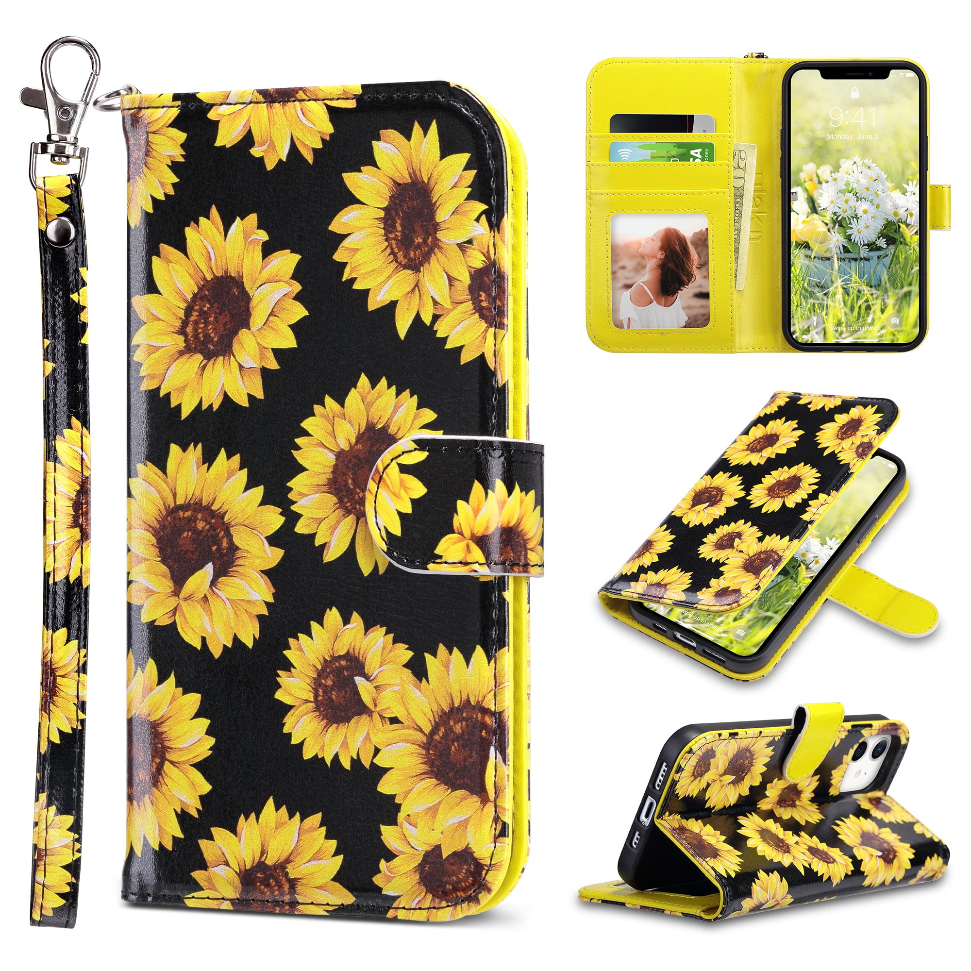 ULAK iPhone 12 Wallet Case, iPhone 12 Pro Case with Card Holder ...