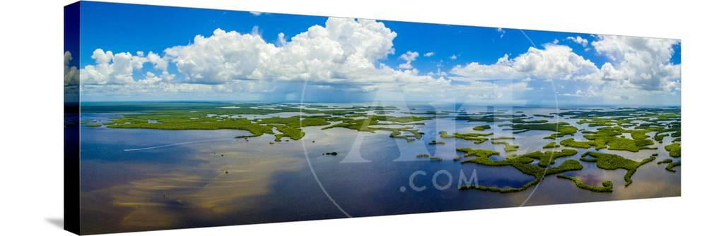Aerial view of Ten Thousand Islands National Wildlife Refuge, Collier ...