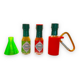 Tabasco Keychain Mini Hot Sauce Set - Includes Red, Green Jalapeno, and ...