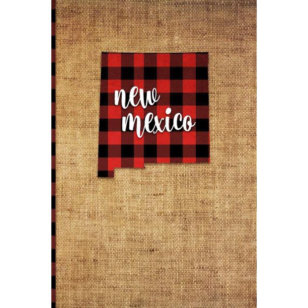 New Mexico: 6 X 9 108 Pages: Buffalo Plaid New Mexico State Silhouette ...