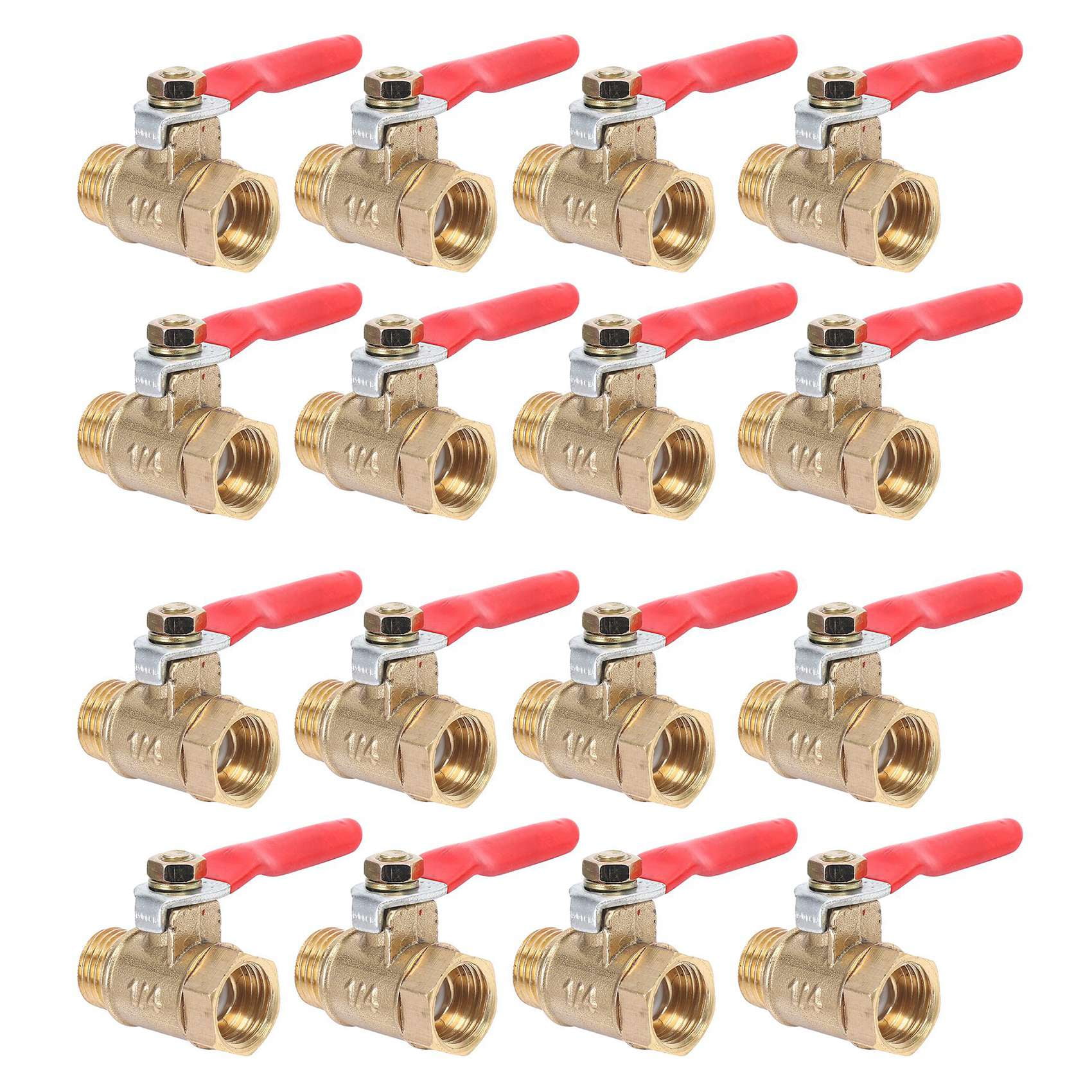 Click here for Unbranded 16pcs 1/4 Inch Heavy Duty Brass Ball Val... prices