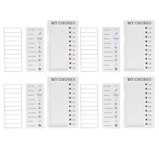 Chores Chart Kids,4pcs Checklist Board DIY Chore Chart Memo Checklist ...