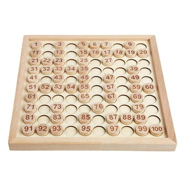 Coogam Wooden Math Hundred Board for Kids: Educational Montessori ...