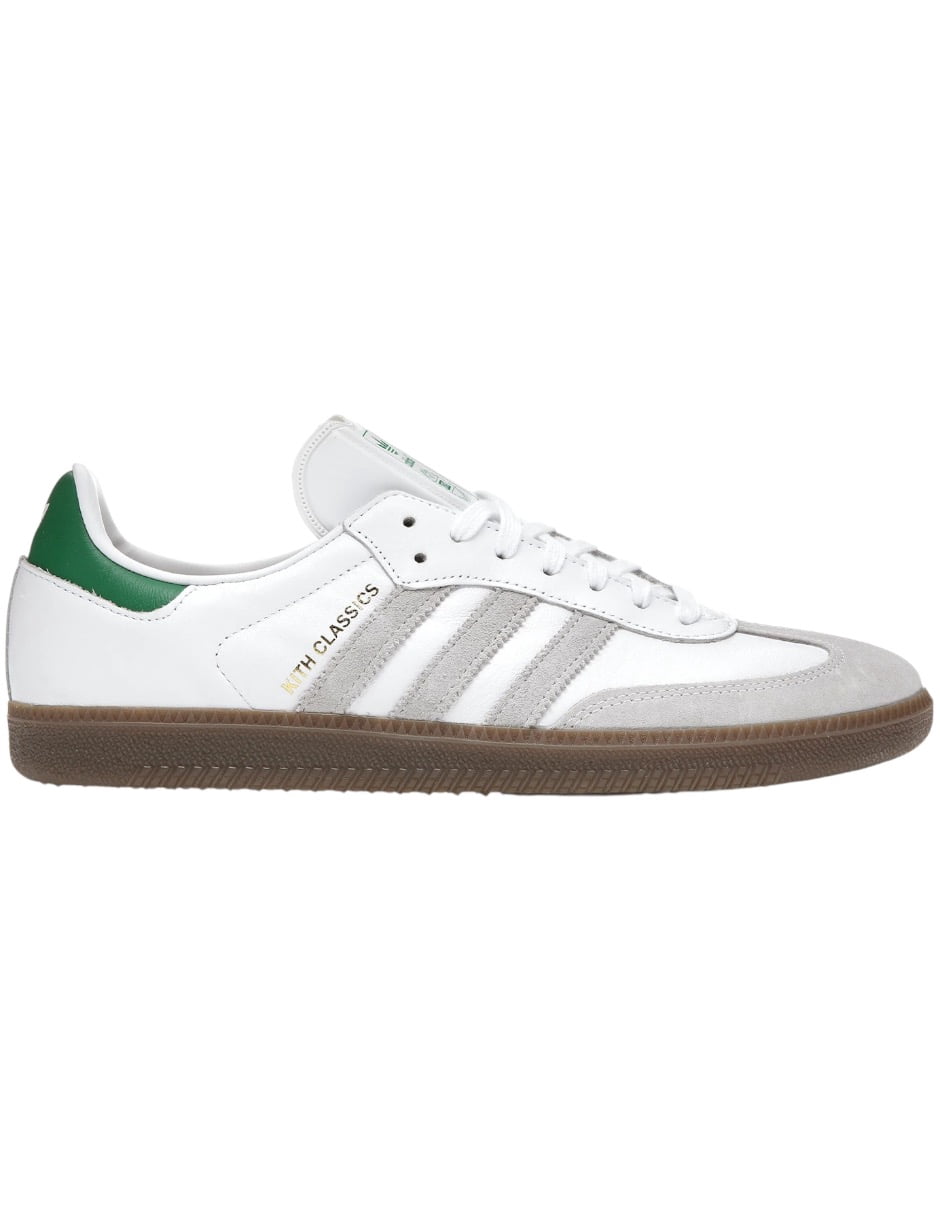 Tenis Adidas Samba Kith Blancos con franjas verdes | Bodega Aurrera en ...