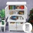 1:12 Miniature White European Style Wooden Shelf for Doll House Display ...