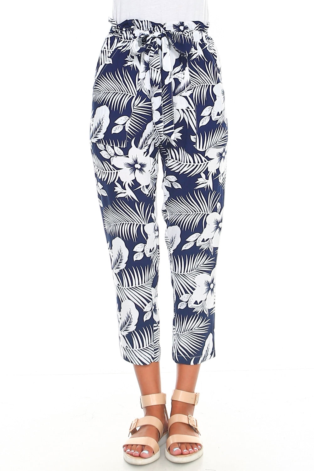 Geman - Gemans Women's Tropical/Paisley Print Capri Trouser Pants ...
