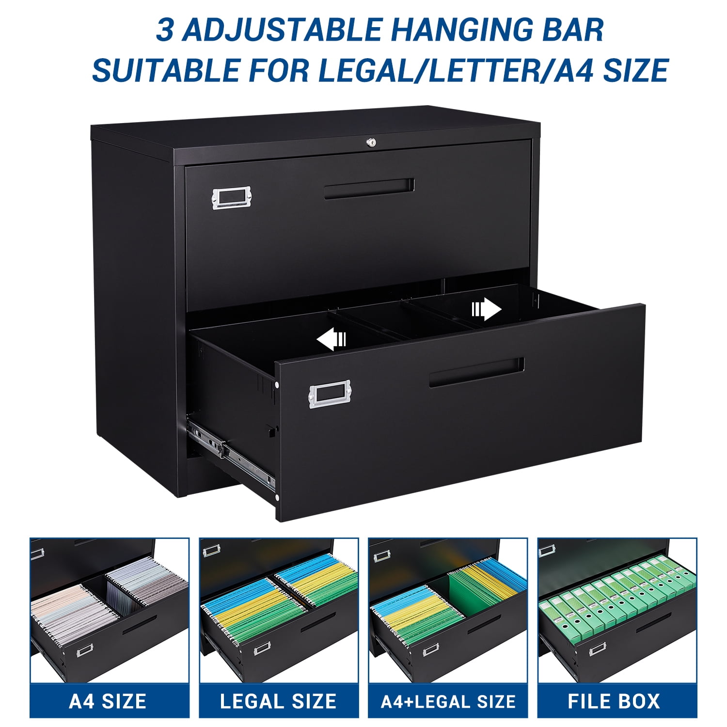 Lockable 2 Drawer Lateral File Cabinet for Home Philippines | Ubuy