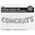 "CONGRATS" Foil Letter Balloon Banner, Silver, 14in - Walmart.com