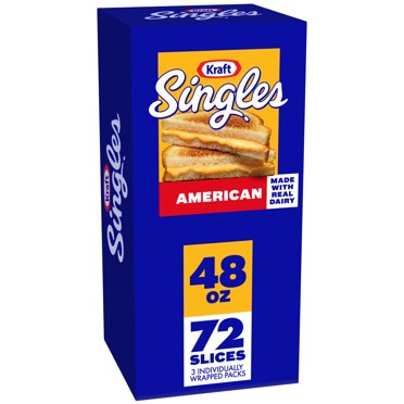 Great Value Individually Plastic Wrapped Singles American Cheese ...