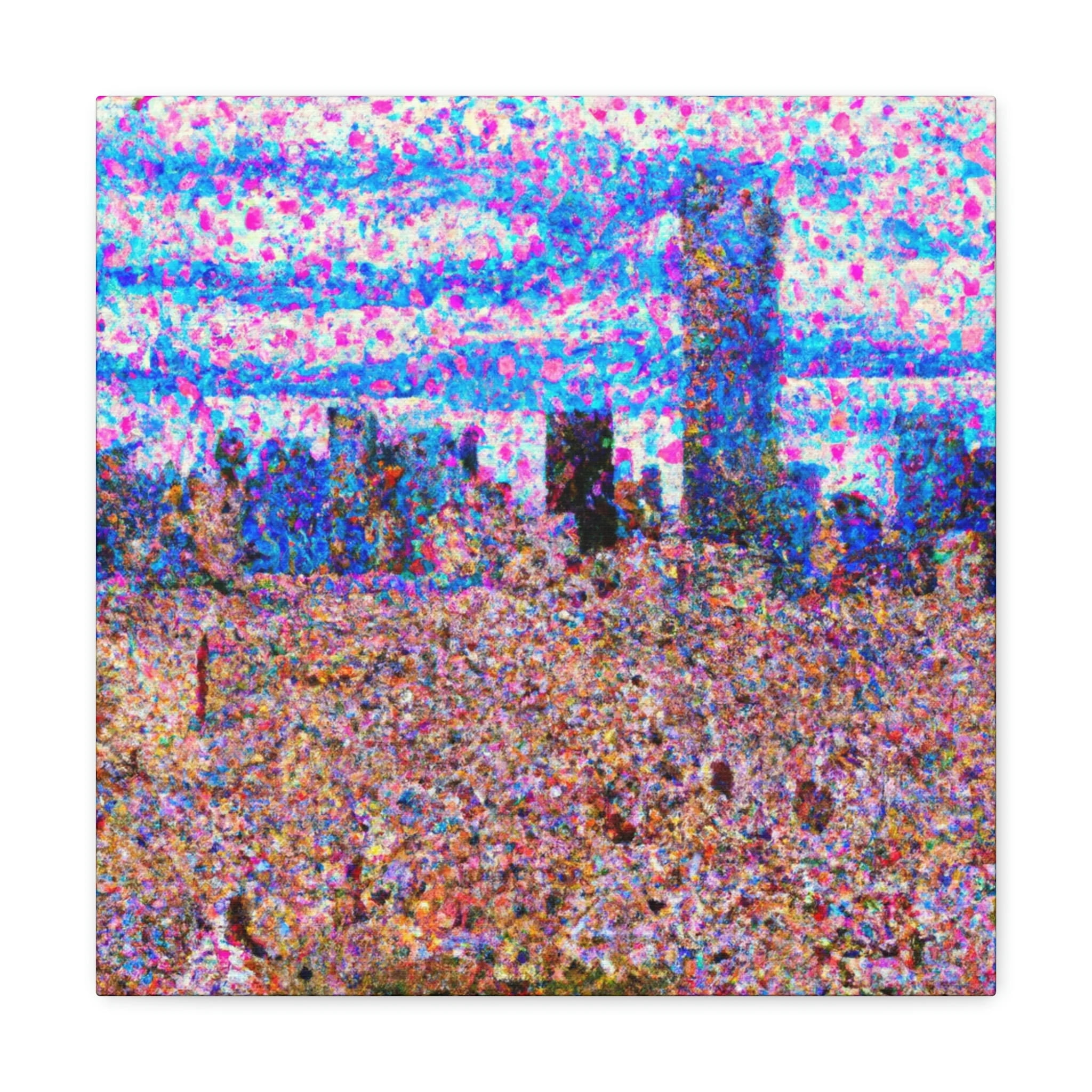 Modernist Pointillism Dream - Canvas - Walmart.com
