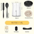 Black 1 Food Storage Jar 50oz Large Capacity Sourdough Starter Bread ...
