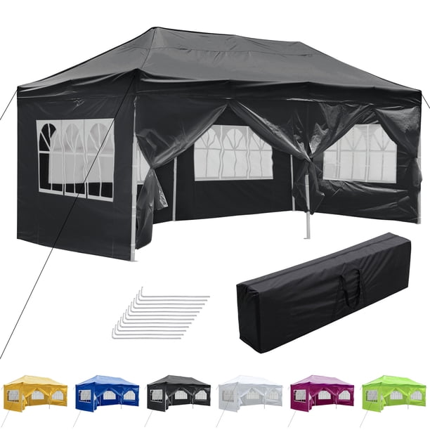 Yescom 10x20' Heavy Duty Enclosed Pop Up Canopy Folding with 4 ...