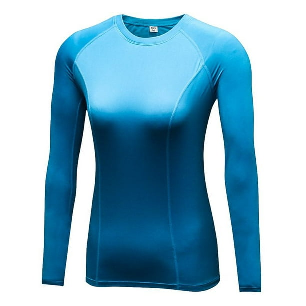 Uccdo - Women's Dry Fit Athletic Thermal Compression Long Sleeve T ...