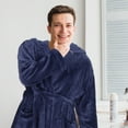Bath Robes Adult Male Hooded Bathrobe Men Pool Towels Satin Men's ...