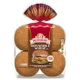 Brownberry Whole Wheat Buns, 8 count, Hamburger Buns, 16 oz Bag ...
