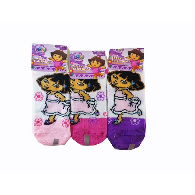 Dora The Explorer Socks Kids Novelty Socks ( 3 Pair ) Size 4~6 ...