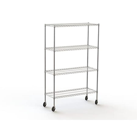 SafeRacks NSF Certified Commercial Grade Adjustable 4-Tier Steel Wire ...