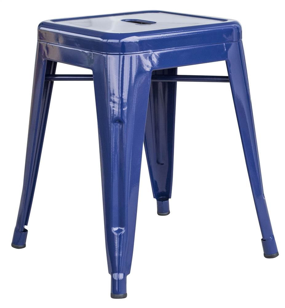 AmeriHome Loft 18" Metal Bar Stool, Blue - Walmart.com