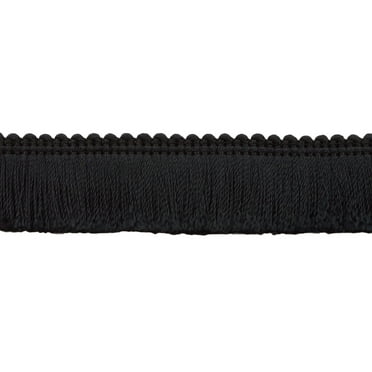 2" (5cm) Chainette Fringe Trim # CF02,, Pure Black #K9 (Jet Black) 11 ...