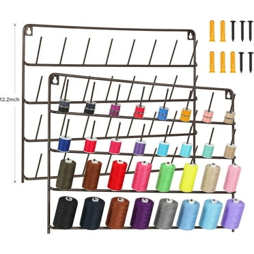Threadart 120 Spool Thread Rack | Solid Wood, Robust, Wall Mount or ...