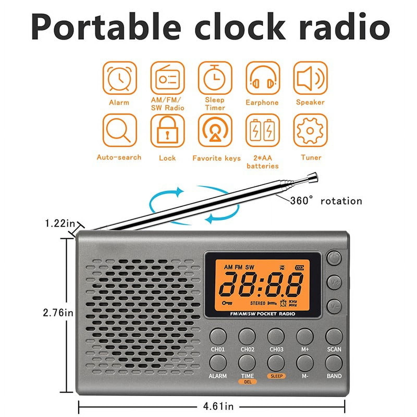 Click here for Yimiti Portable Battery-Powered Am/Fm Shortwave Ra... prices