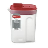 Rubbermaid Compact Plastic Pitcher with Lid, 2 Quart, Red, Dishwasher ...