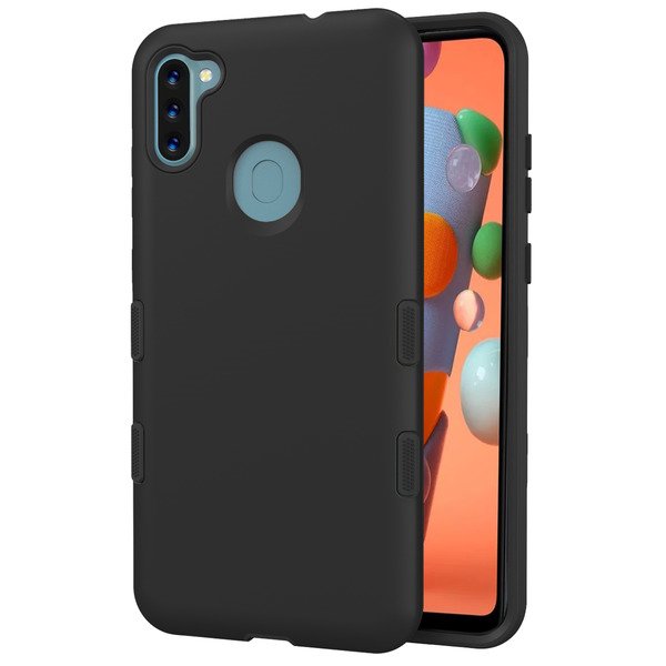 Samsung Galaxy A11 Phone Case Stylish Dual Layer Hard Back & TPU Rubber ...