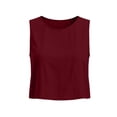 ClodeEU Women's Crew Neck Sleeveless Crop Tank Top,Casual Loose Fit ...