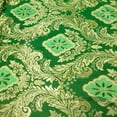 Metallic Floral Brocade Fabric 60 By Yard In Red Gold White Purple