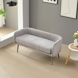 Upholstered Bench for Bedroom or Entryway, with Low Backrest and ...