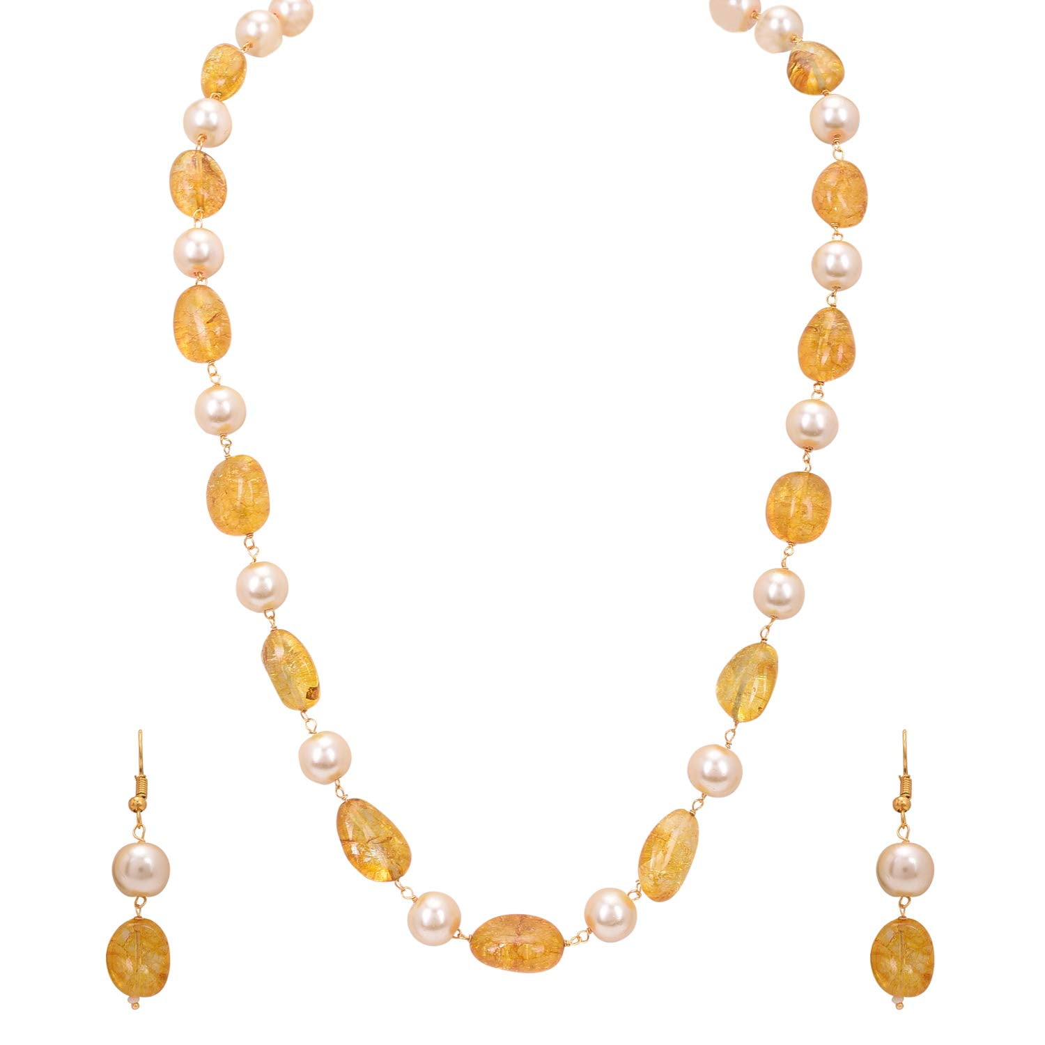 Ratnavali Jewels Yellow color Tourmaline Pearl Natural Beads Stone ...