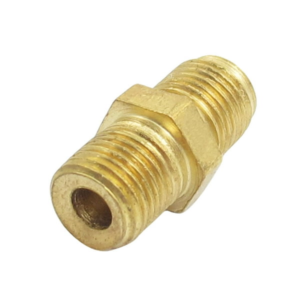 Unique Bargains 1/8 Male Threaded Straight Brass Connector Water Gas ...