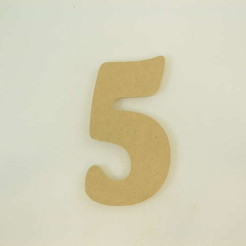 Package of 1, "5" 10 Inch X 1/2" MDF Numbers In The Goudy Heavy Font ...