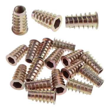 Threaded Inserts for Wood, 121 Pieces Zinc Plated Steel Thread Insert ...