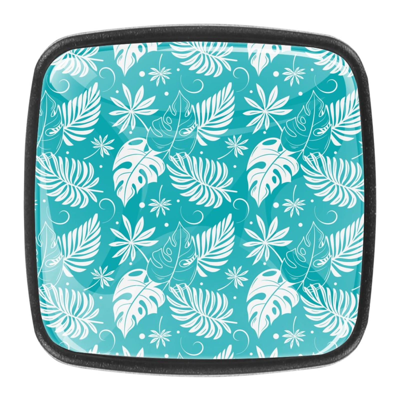 4 Pcs Square Cabinet Handle Cupboard Knob Drawer Pulls Handle Leaf ...