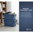 Heavy-Duty 40 Gallon Rolling Storage Bins, Blue Industrial Plastic with ...