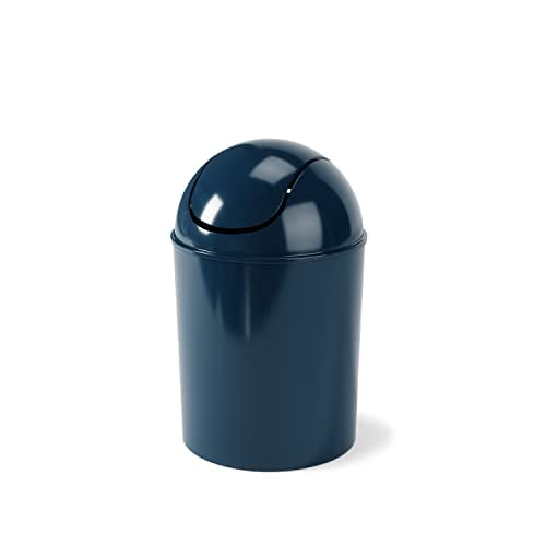 Umbra Mini Waste Can, 1.25 Gallon with Swing Lid (Dark Blue) - Walmart.com