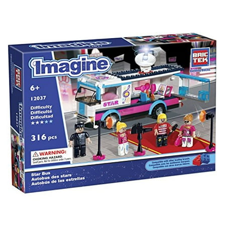 Brictek Children'S Imagine Star Bus Interlocking Building Brick Toy ...