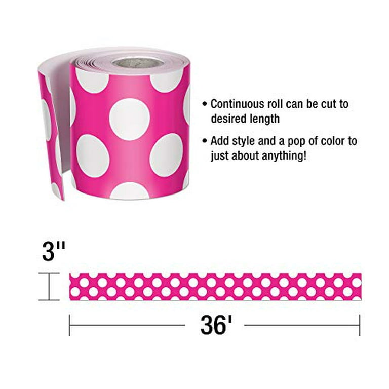 Hot Pink Polka Dot Borders