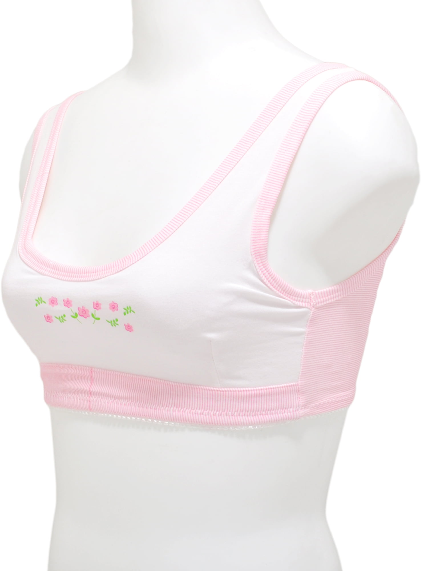 Angelina Girl's Cotton Training Bra with Flower Print Design (6-Pack ...
