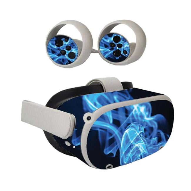 MightySkins OCQU2-Blue Flames Skin for Oculus Quest 2 - Blue Flames ...