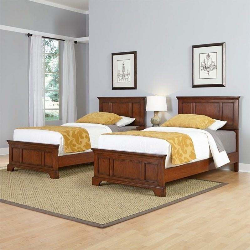 Home Styles Chesapeake 2 Twin Beds and Night Stand - Walmart.com
