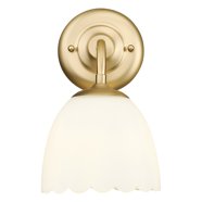 Moose 2-Light Modern Brushed Titanium Gold Wall Sconce with Clear Glass ...