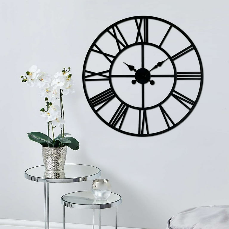 Large Black Roman Numeral Wall Clock | informacionpublica.svet.gob.gt