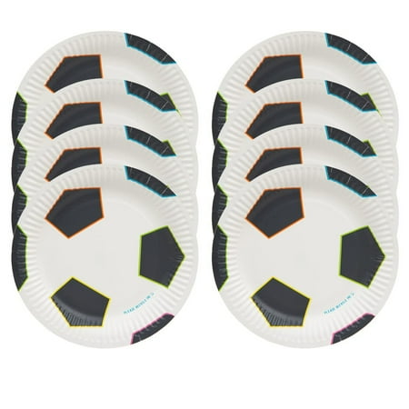 Eco-Friendly Soccer Plates Set of 12 for Kids Parties, Perfect for FIFA ...